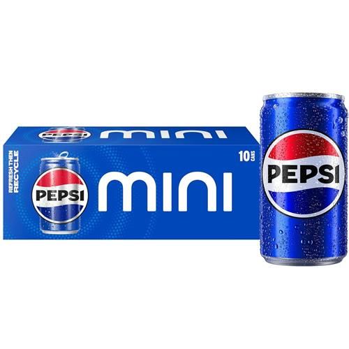 Pepsi Cola Soda Pop, 7.5Oz Mini Cans (10 Pack) | ByBies Premium Choice